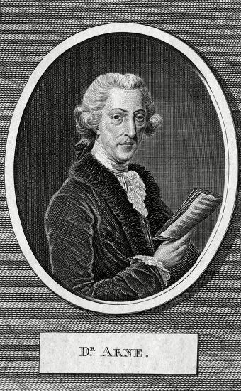 Thomas Augustine Arne 1710 1778 Composer Editorial Stock Photo - Stock ...
