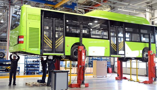 Uzbek Workers Prepare Bus Service While Editorial Stock Photo - Stock ...
