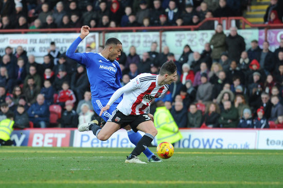 Cardiff Citys Kenneth Zohore Scores His Editorial Stock Photo - Stock ...
