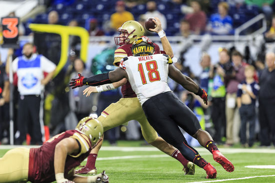 Maryland Terrapins Defensive Lineman Cavon Walker Editorial Stock Photo ...