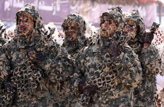 Camouflaged Iranian Army Soldiers March During Editorial Stock Photo ...
