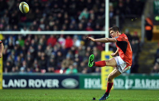 Saracens Owen Farrell Kicking Penalty Rugby Editorial Stock Photo ...