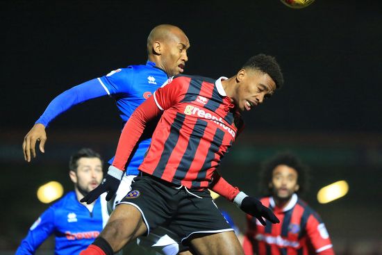 Calvin Andrew Challenges Ivan Toney During Editorial Stock Photo ...