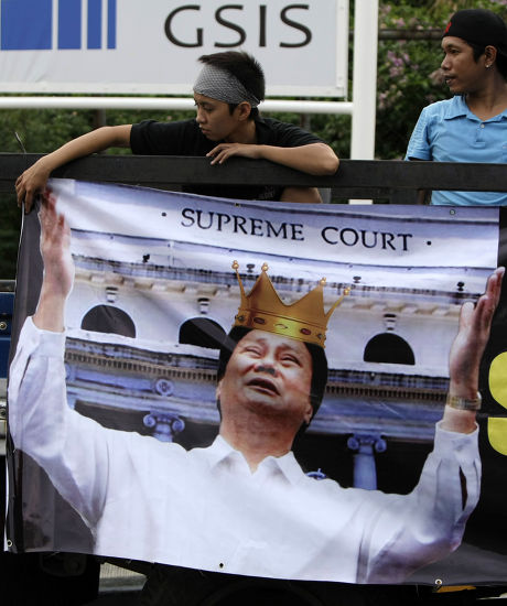 Filipino Displays Picture Chief Justice Renato Editorial Stock Photo ...