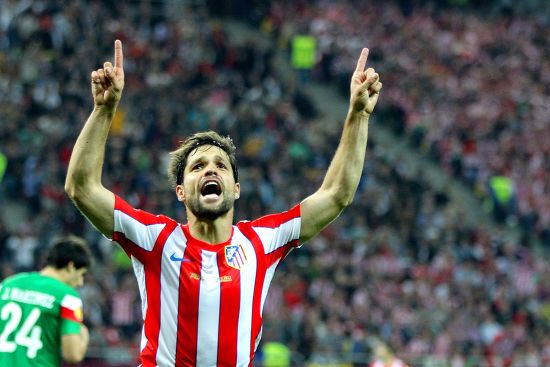 Brazilian Forward Diego Atletico Madrid Celebrates Editorial Stock ...