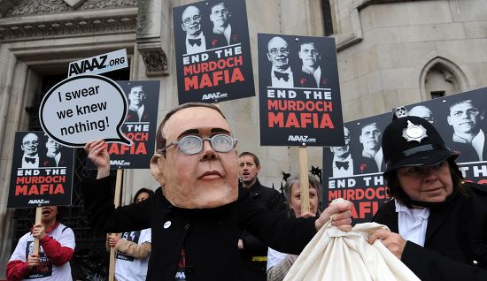 Protester Wearing Mask James Murdoch Demonstrates Editorial Stock Photo ...