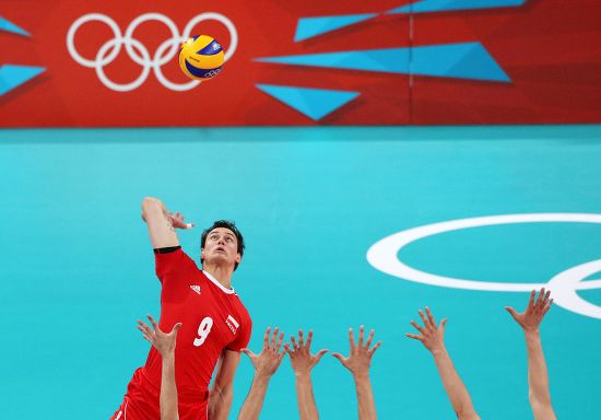 Polands Zbigniew Bartman Slams Ball During Editorial Stock Photo ...