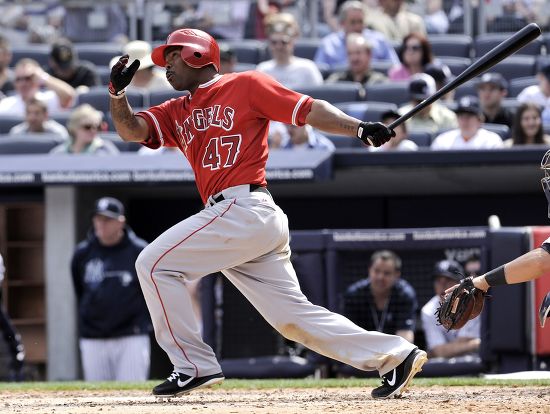 Angels Howard Kendrick Hits Three Run Editorial Stock Photo - Stock ...