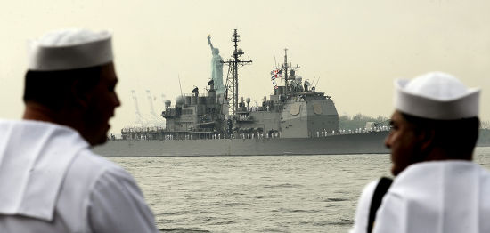 Two Sailors Talk While Uss San Editorial Stock Photo - Stock Image ...