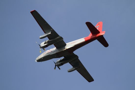 Slurry Bomber Flies Over Lower North Editorial Stock Photo - Stock ...