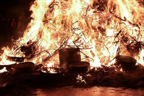 Empty Barely Lay Bonfire Following Procession Editorial Stock Photo ...