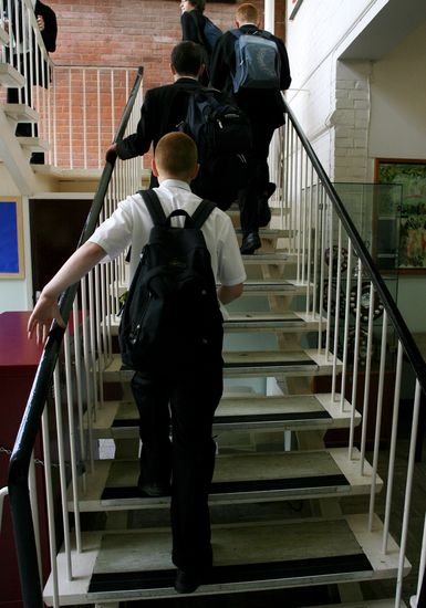 Students Walk School Staircase Editorial Stock Photo - Stock Image ...