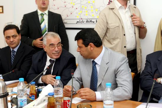 Palestinian Cabinet Minister Mohammed Dahlan R Editorial Stock Photo ...