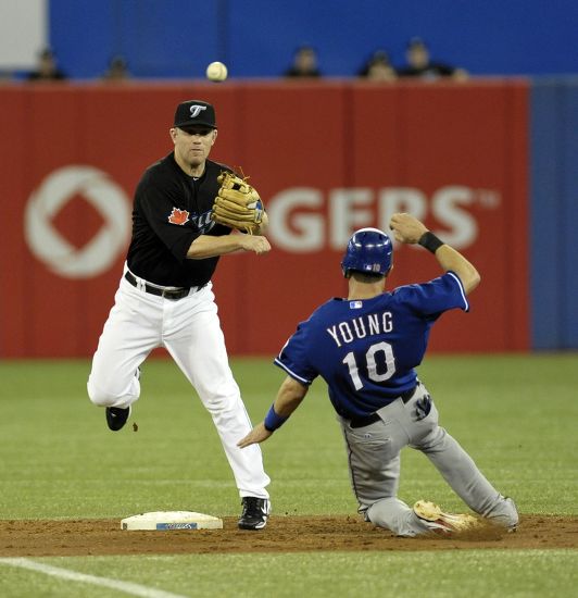 Texas Rangers Michael Young R Out Editorial Stock Photo - Stock Image ...