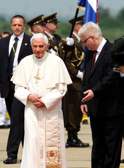 Pope Benedict Xvi Croatian President Ivo Editorial Stock Photo - Stock ...