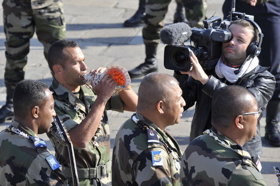 French Soldier Blows Shell During Repetition Editorial Stock Photo ...
