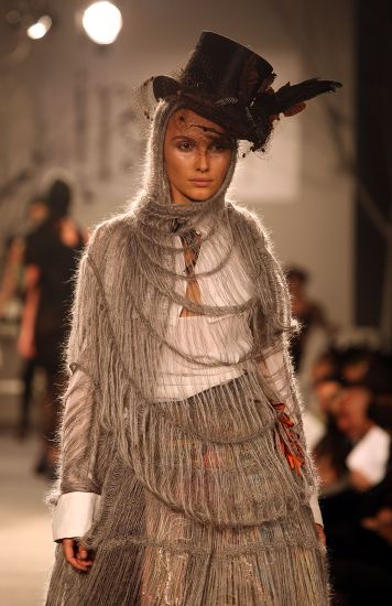 Model Displays Creation Fashion Designer Irakli Editorial Stock Photo ...