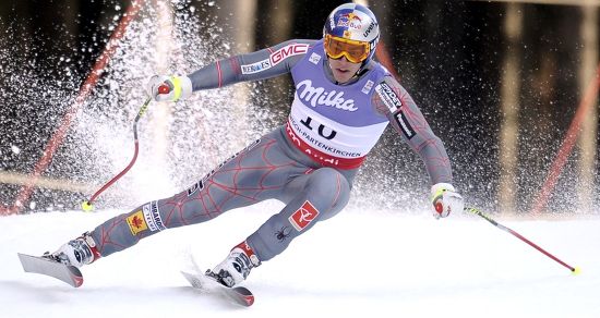 Erik Guay Canada Speeds Down Slope Editorial Stock Photo - Stock Image ...