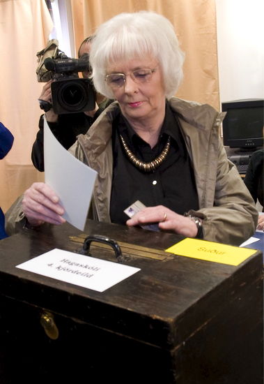 Icelands Prime Minister Johanna Sigurdardottir Leader Editorial Stock ...