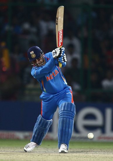 Indian Cricketer Virender Sehwag Plays Shot Editorial Stock Photo ...