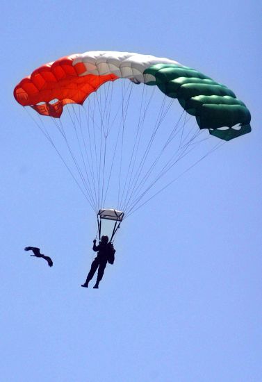 Indian Army Parachute Diver Followed By Editorial Stock Photo - Stock ...