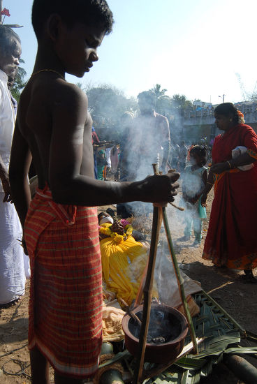 Indian Boy Carries Pot Ritual Which Editorial Stock Photo - Stock Image ...