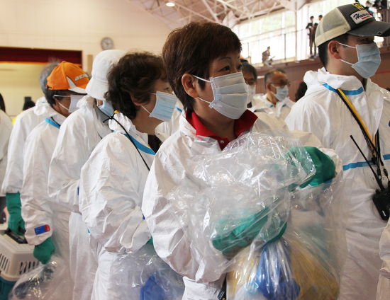 Villagers Kawauchi Village Wearing Protective Suit Editorial Stock ...