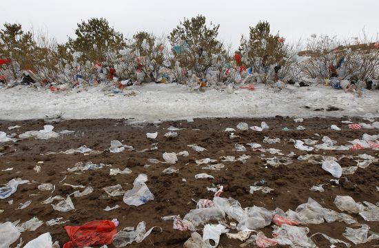 Plastic Waste Blown Away By Wind Editorial Stock Photo - Stock Image ...