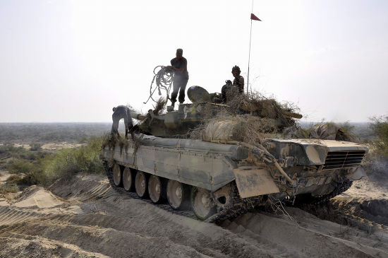 Pakistani Armoured Vehicle During Military Exercises Editorial Stock ...