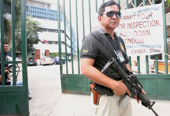 Filipino Official National Bureau Investigation Nbi Editorial Stock ...
