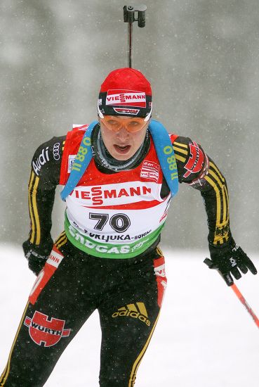 Magdalena Neuner Germany Action During Biathlon Editorial Stock Photo ...