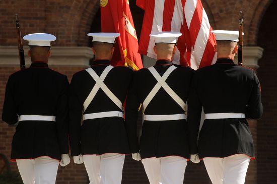 Us Marine Color Guard Presents Colors Editorial Stock Photo - Stock ...
