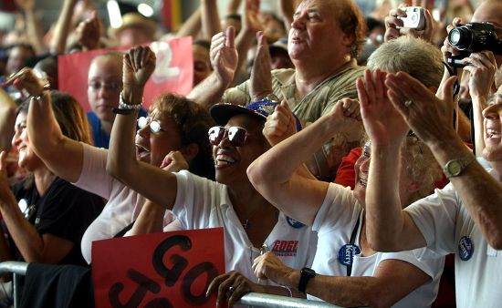 Crowd Supporters Cheer Us Presidential Candidate Editorial Stock Photo ...
