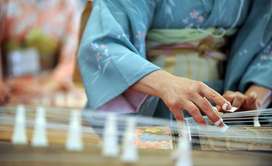 Koto Traditional Japanese Music Instrument Played Editorial Stock Photo ...