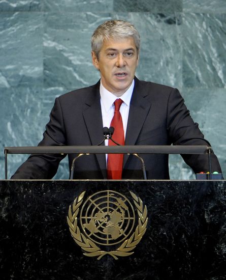 Prime Minister Portugal Jose Socrates Speaks Editorial Stock Photo ...