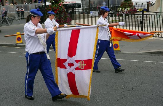 Pro British Loyalists Girls Carry Loyalists Editorial Stock Photo ...