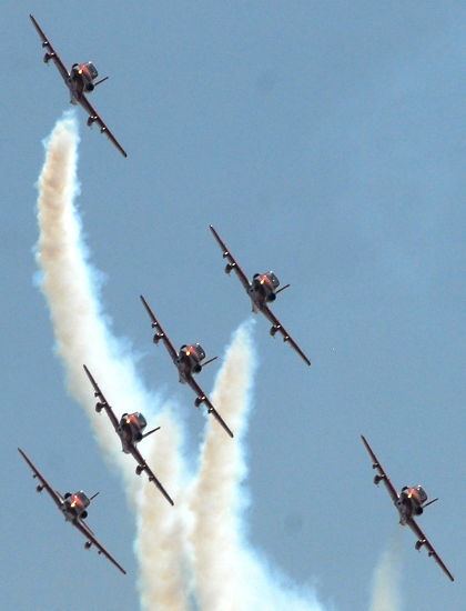 Basic Jet Trainer Aircrafts Suryakiran Team Editorial Stock Photo ...