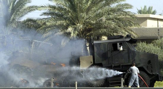 Iraqi Fire Fighters Extinguish Fire Us Editorial Stock Photo - Stock ...