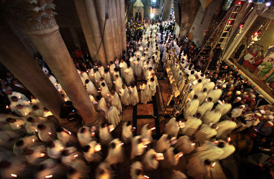 Roman Catholic Clergy Candle Procession They Editorial Stock Photo ...