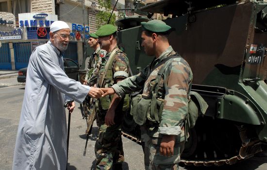 Lebanese Muslim Sunni Sheikh Shakes Hands Editorial Stock Photo - Stock ...