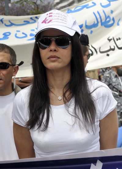 Lebanese Mp Strida Geagea Wife Samir Editorial Stock Photo - Stock ...