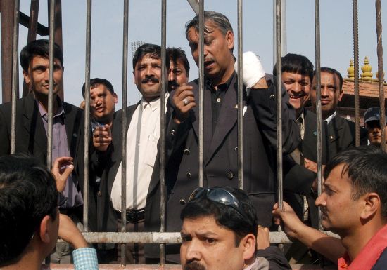 Nepalese Lawyers Talk Inside Prison Visitors Editorial Stock Photo ...