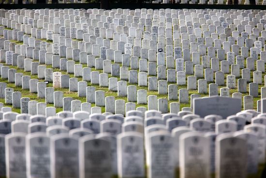 Hundreds Gravestones Line Section 60 Arlington Editorial Stock Photo ...