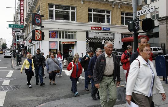 Pedestrians Cross Street Intersection Mason Geary Editorial Stock Photo ...
