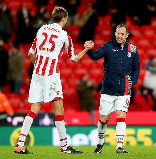 Peter Crouch Stoke City Celebrates Charlie Editorial Stock Photo ...