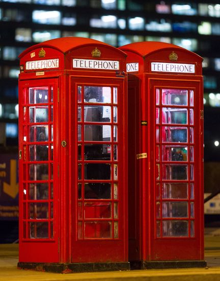 British Bright Red Telephone Call Box Editorial Stock Photo - Stock ...