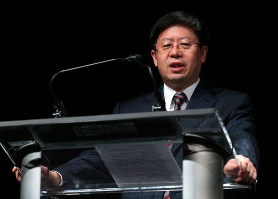 Hisense Ceo Americas Jerry Liu Addresses Editorial Stock Photo - Stock ...