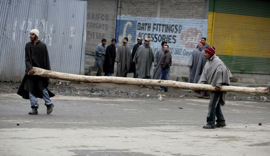 Kashmiri Muslim Carry Wooden Log Be Editorial Stock Photo - Stock Image ...