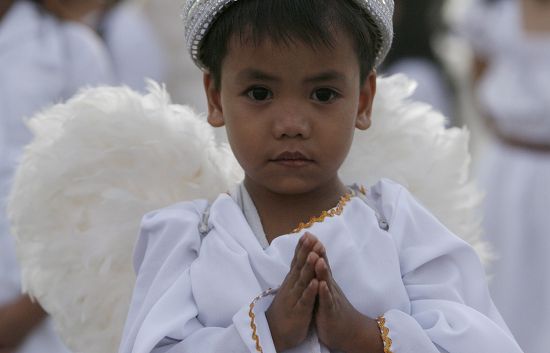Filipino Child Dressed Angel Seen Before Editorial Stock Photo - Stock ...