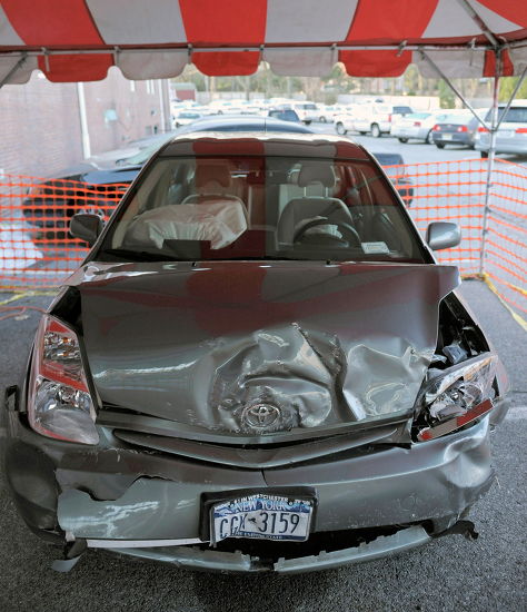 Wrecked Toyota Prius Parked Harrison Police Editorial Stock Photo ...
